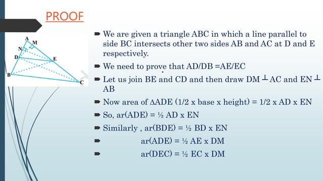 Basic proportionality theorem | PPTX