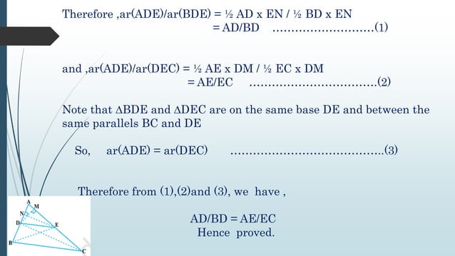 Basic proportionality theorem | PPTX