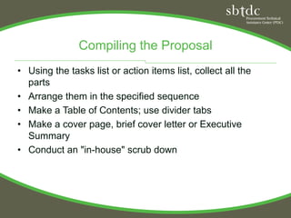 Basic Proposal Writing, PTAC | PPT