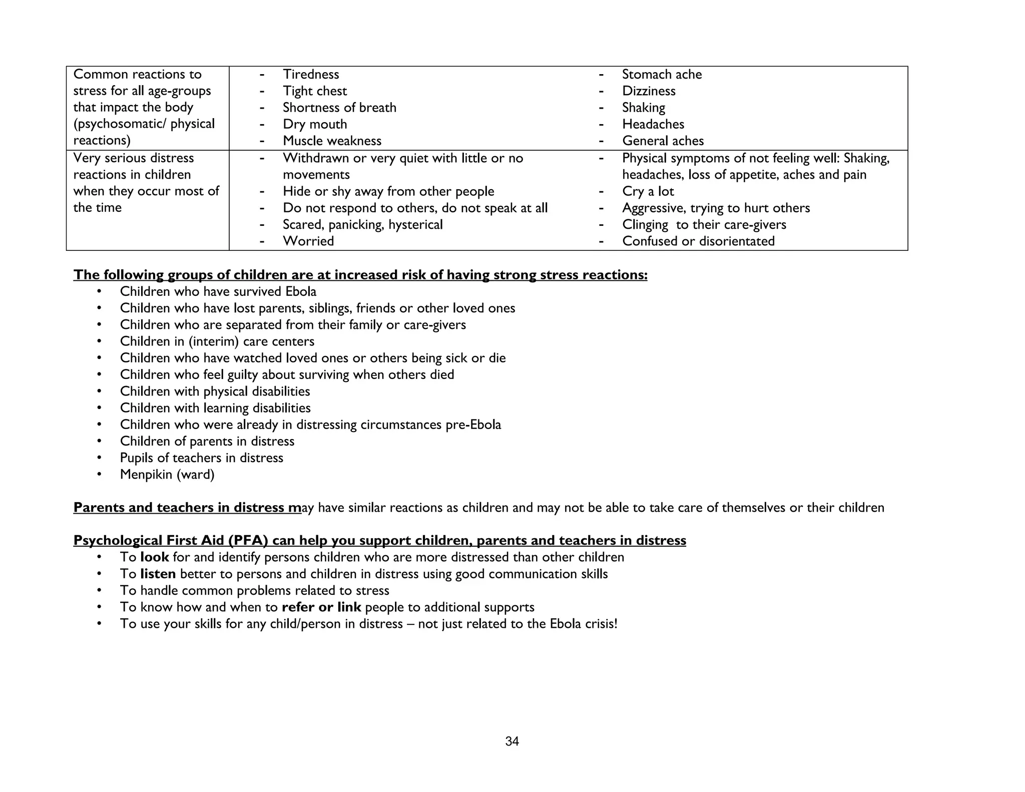 Basic PSS in education - A training manual for teachers and other ...