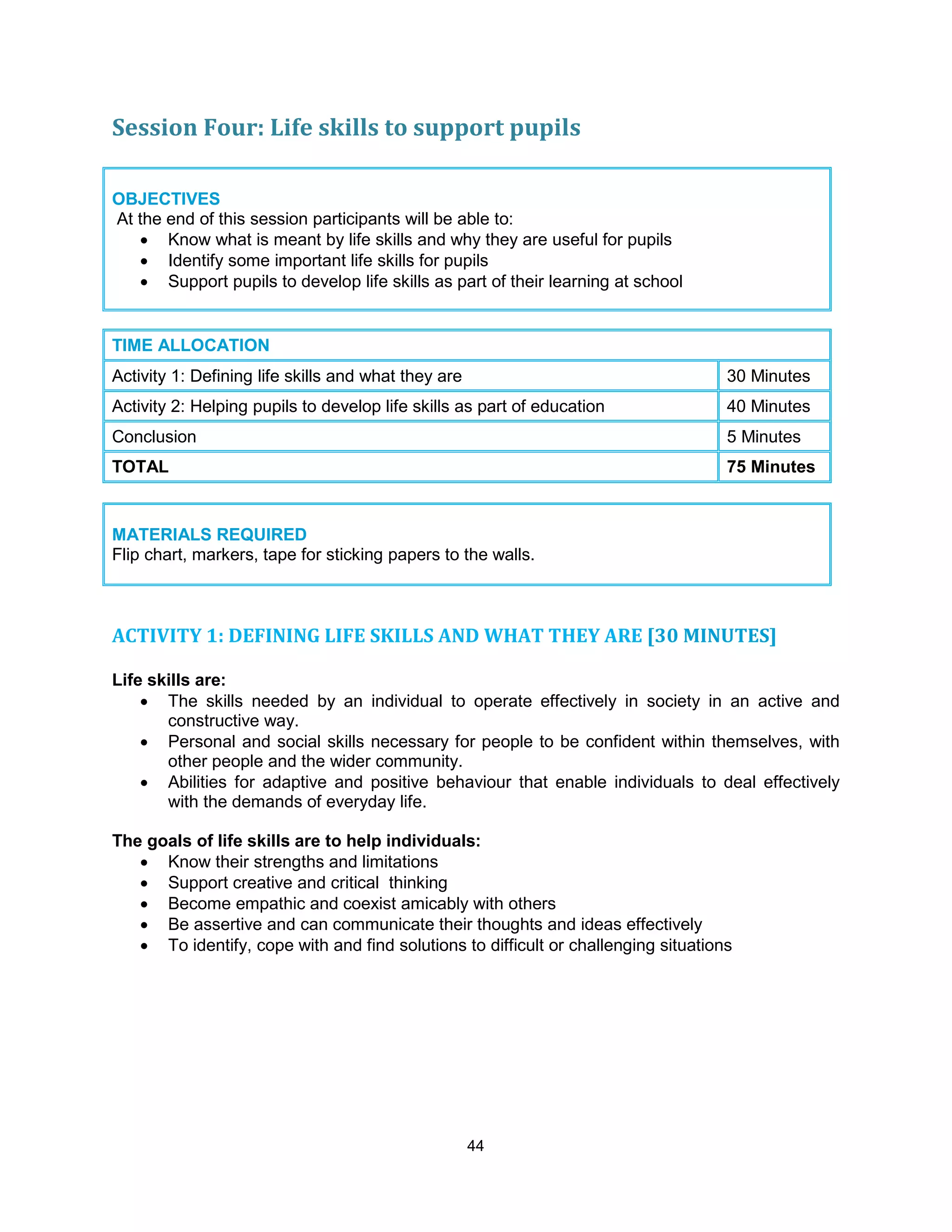 Basic PSS in education - A training manual for teachers and other ...