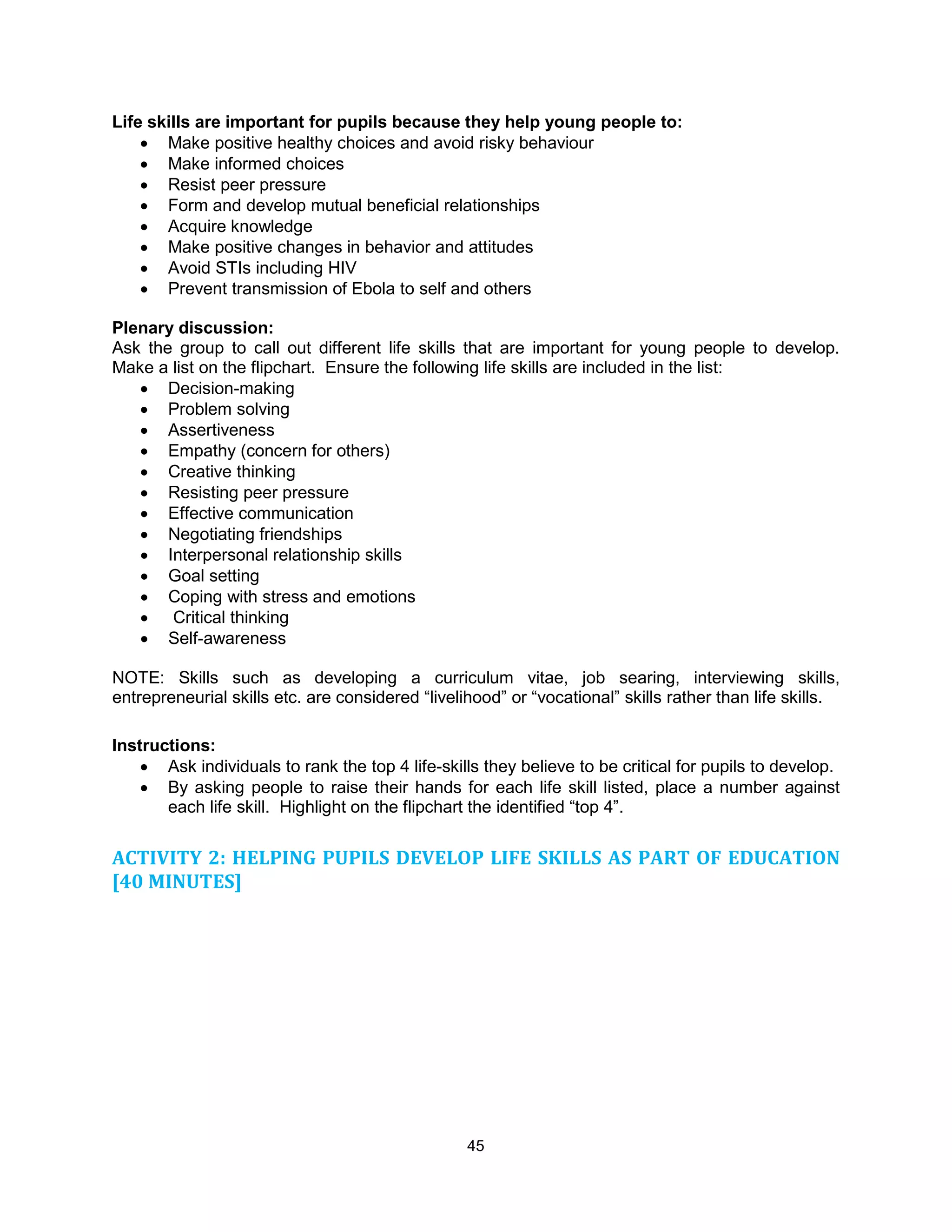 Basic PSS in education - A training manual for teachers and other ...