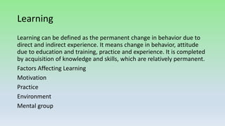 Basic psychological process | PPTX