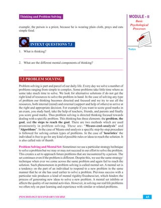 Basic psychological processes thinking and problem solving | PDF