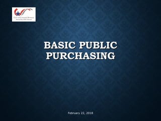 Basic Public Purchasing | PPT | College Education | Education
