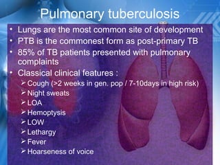 Basic pulmonary tuberculosis intro | PPT