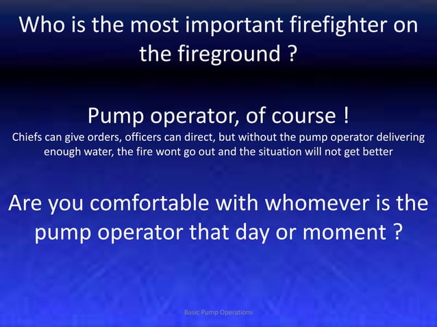Basic_Pump_Operations_Class_BHFD.pptx | Fish and Aquariums | Pets