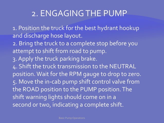 Basic_Pump_Operations_Class_BHFD.pptx | Fish and Aquariums | Pets