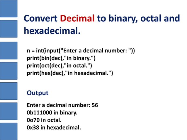 Basic python programs | PPTX | Programming Languages | Computing