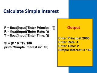 Basic python programs | PPTX