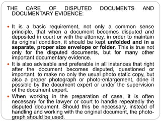 forensic questioned document examination | PPTX