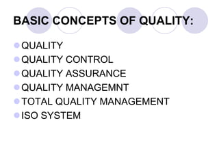 Basic quality concept | PDF