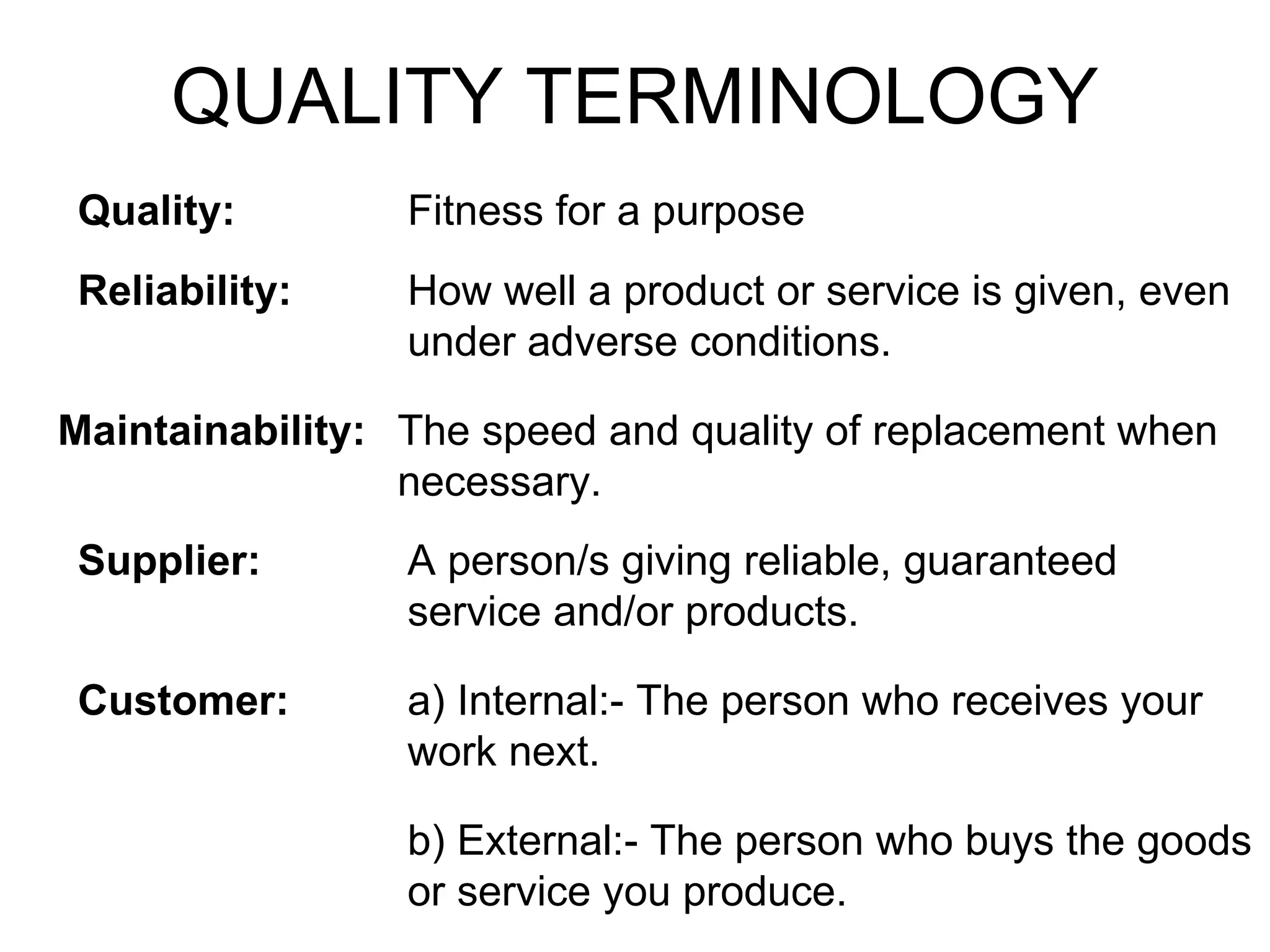 Basic quality concepts(3) | PPT