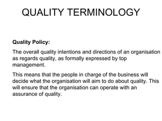 Basic quality concepts(3) | PPT