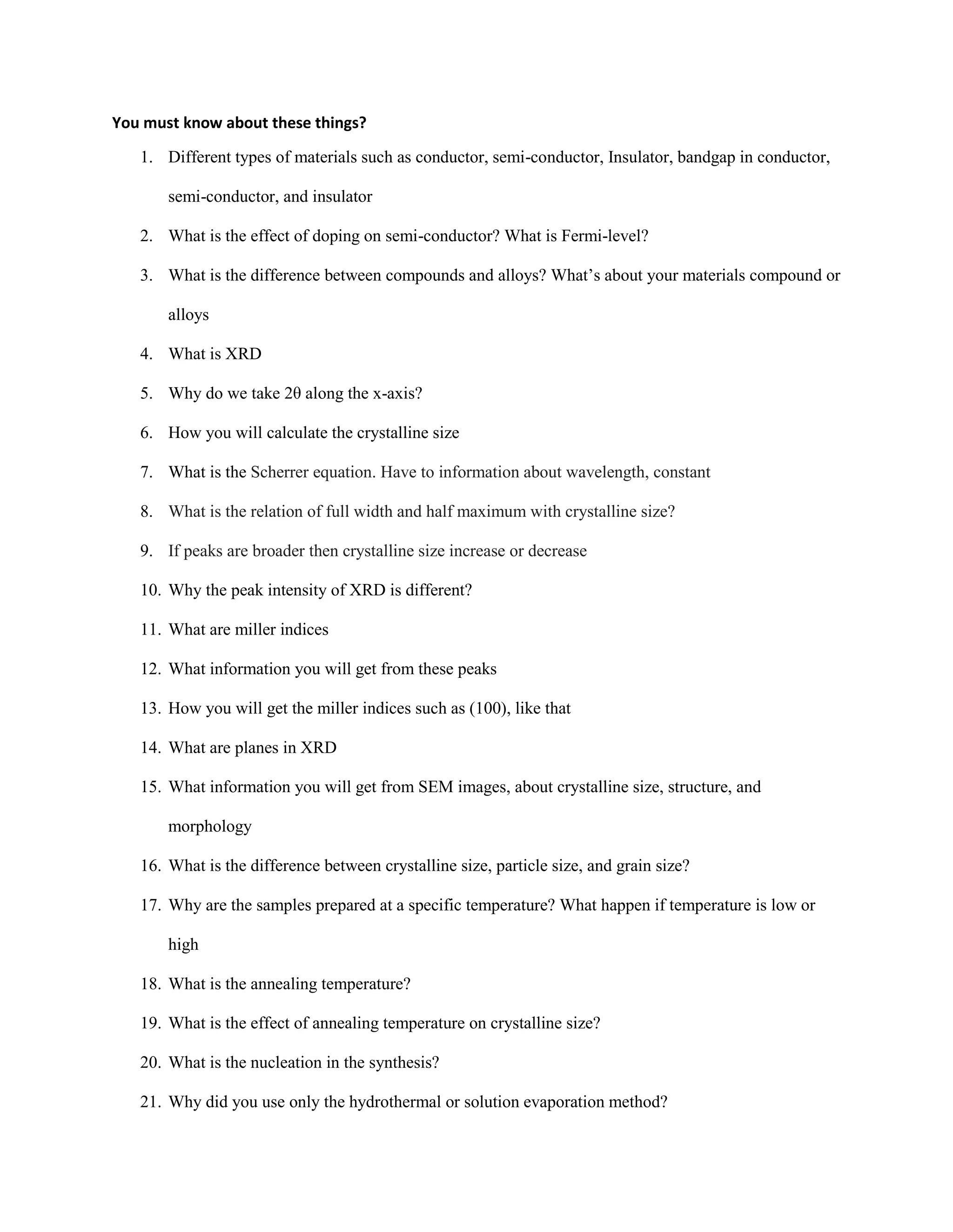 Basic questionS about XRD analysis.docx