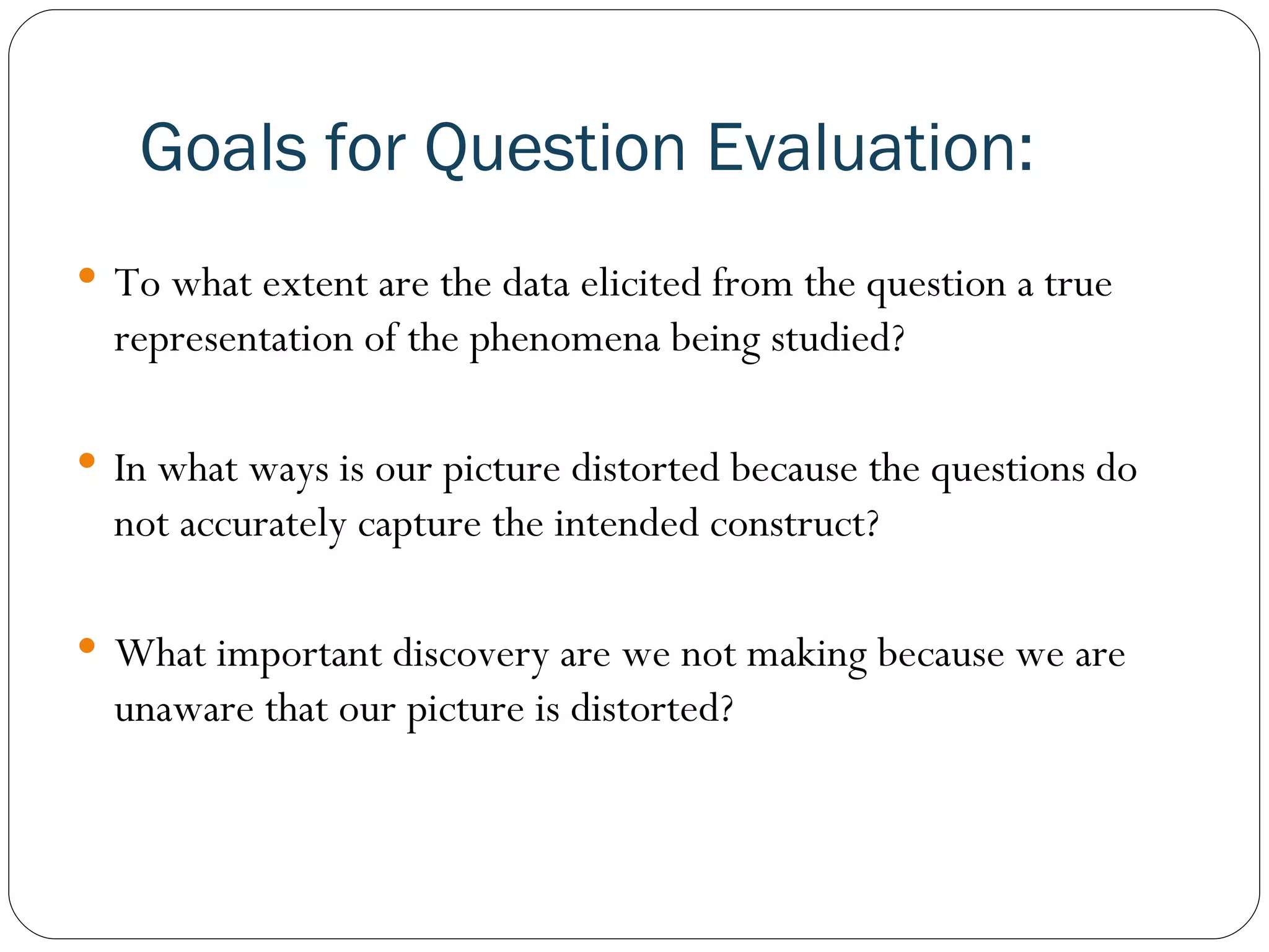 Basic Question Evaluation | PPT