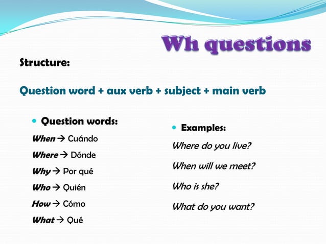 Basic Question Types | PPT