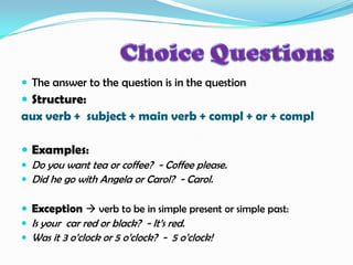 Basic Question Types | PPTX