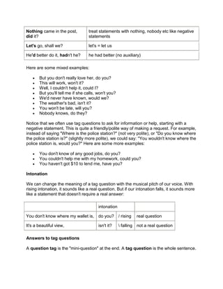 Basic question types | PDF