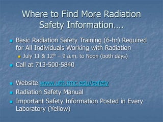 BasicRadiationSafetyTrainingAwareness5-23-06.ppt