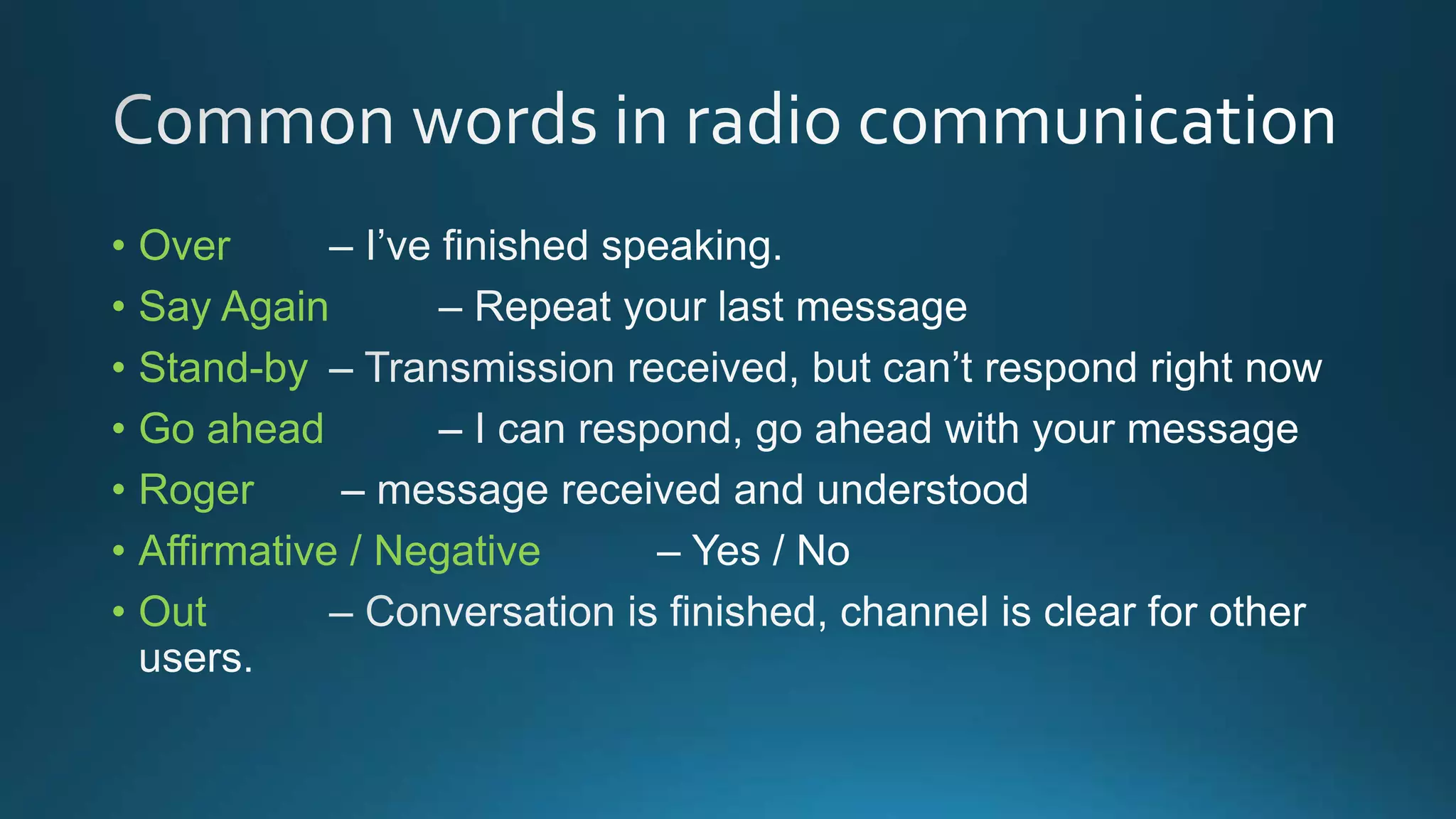Basic radio communication_guidelines_slideshare_henry | PPT