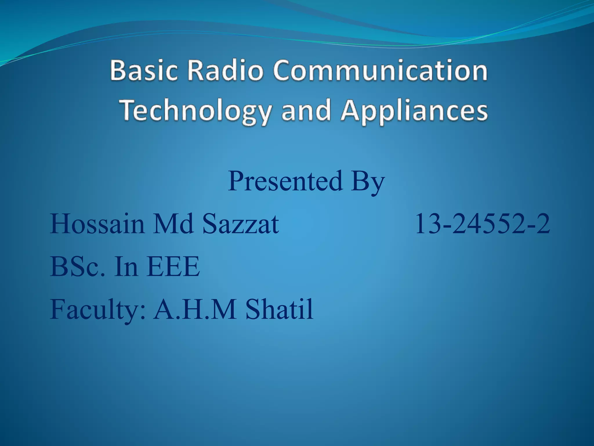 Basic radio communication | PPTX