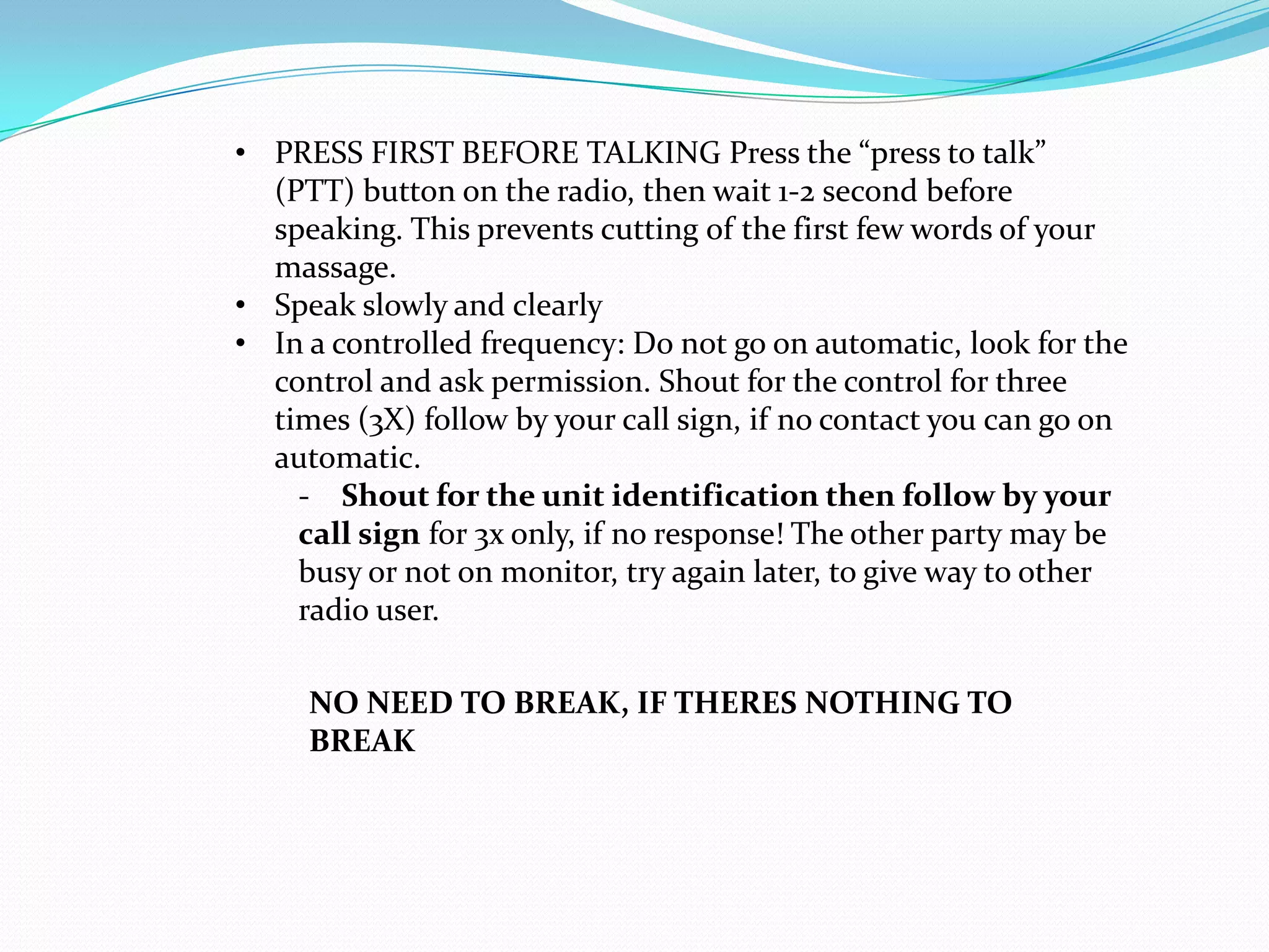 Basic radio communication & operation | PPTX