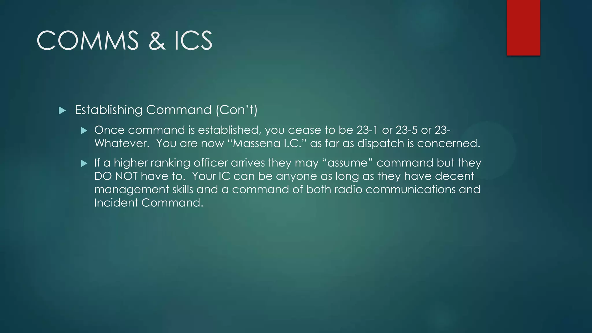 Basic Radio Communications & Incident Command | PPTX