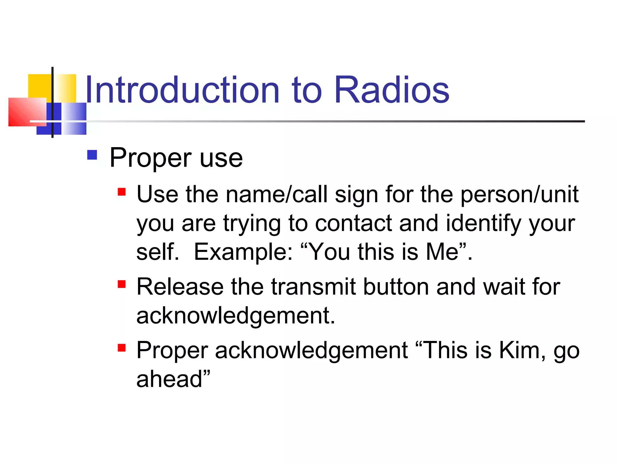 Basic radio training v2 | PPT