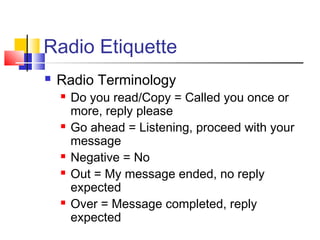 Basic radio training v2 | PPT