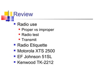Basic radio training v2 | PPT