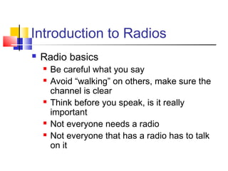 Basic radio training v2 | PPT