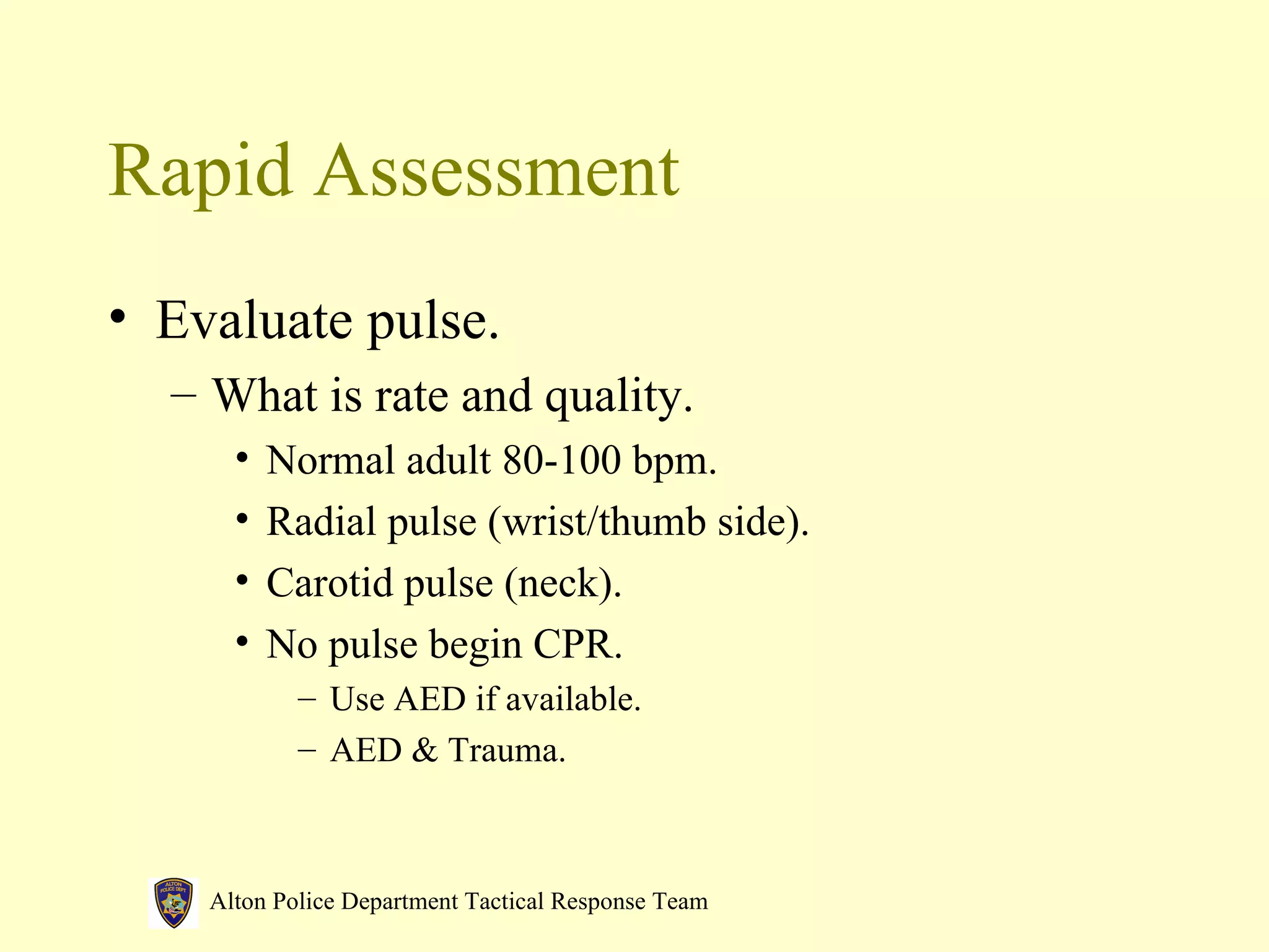 Basic Rapid Trauma Assessment | PPT