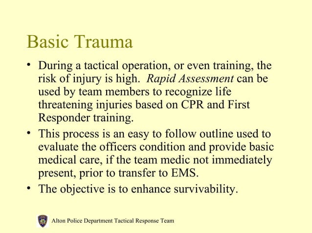 Basic Rapid Trauma Assessment | PPT