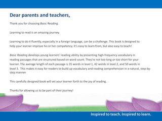 Basic Reading 400 Key Words - Walkthrough | PPTX