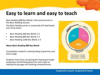 Basic Reading 800 Key Words - Walkthrough | PPTX