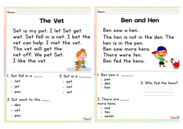 basic reading for primary and Grade one learners | DOCX