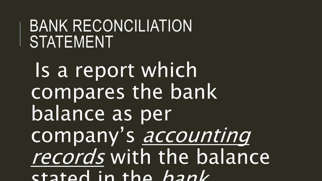 Basic Reconciliation Statements.pptx | Credit Cards | Personal Debt