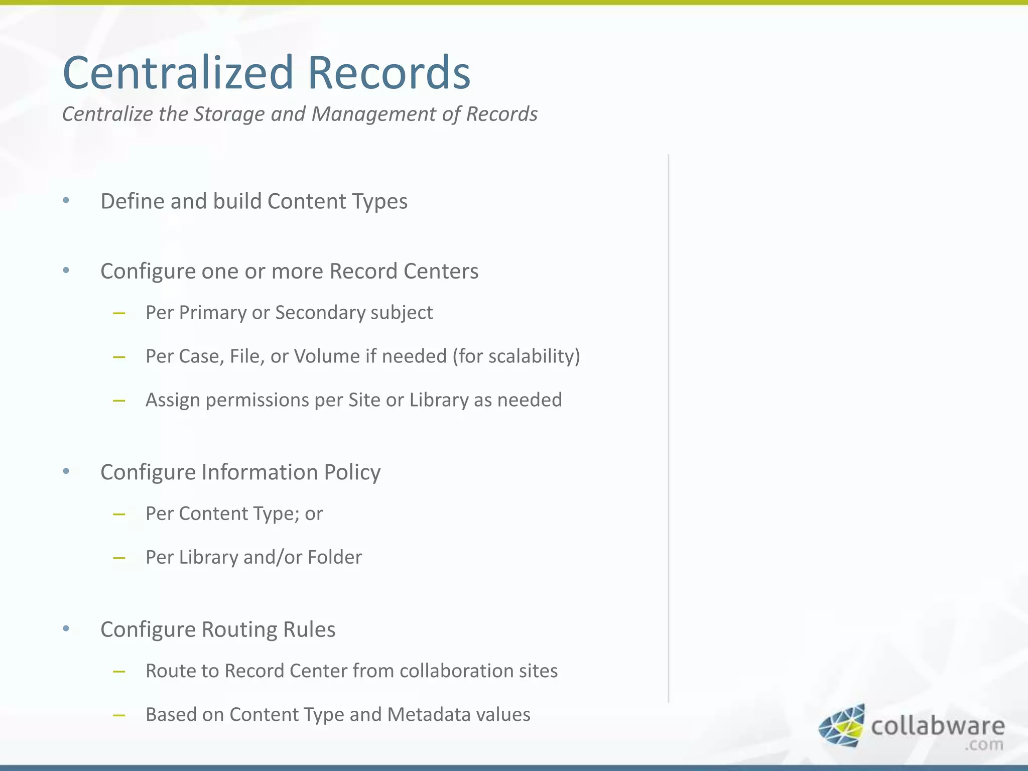 Basic Records Management for SharePoint | PPTX