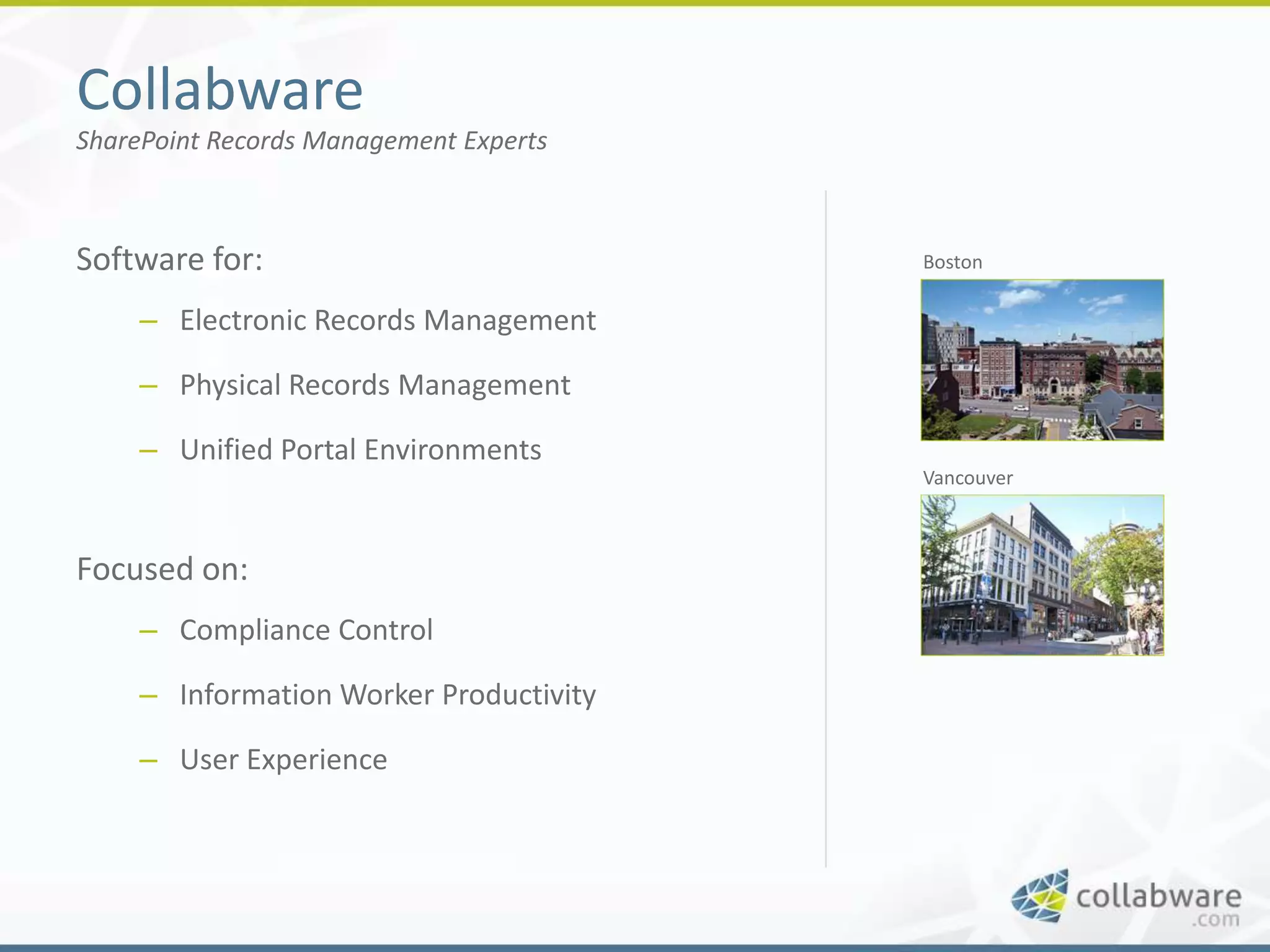 Basic Records Management for SharePoint | PPTX