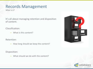 Basic Records Management for SharePoint | PPTX
