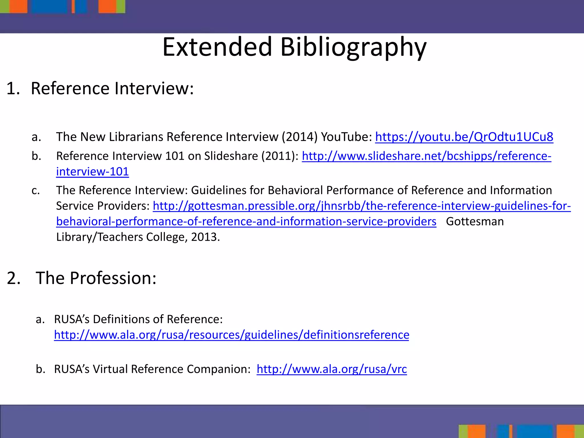 Unleashing your Power: Basic Training in Library Reference Services | PPTX