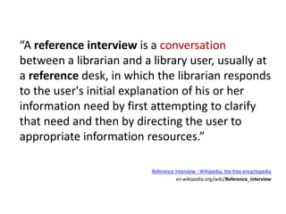 Unleashing your Power: Basic Training in Library Reference Services | PPTX