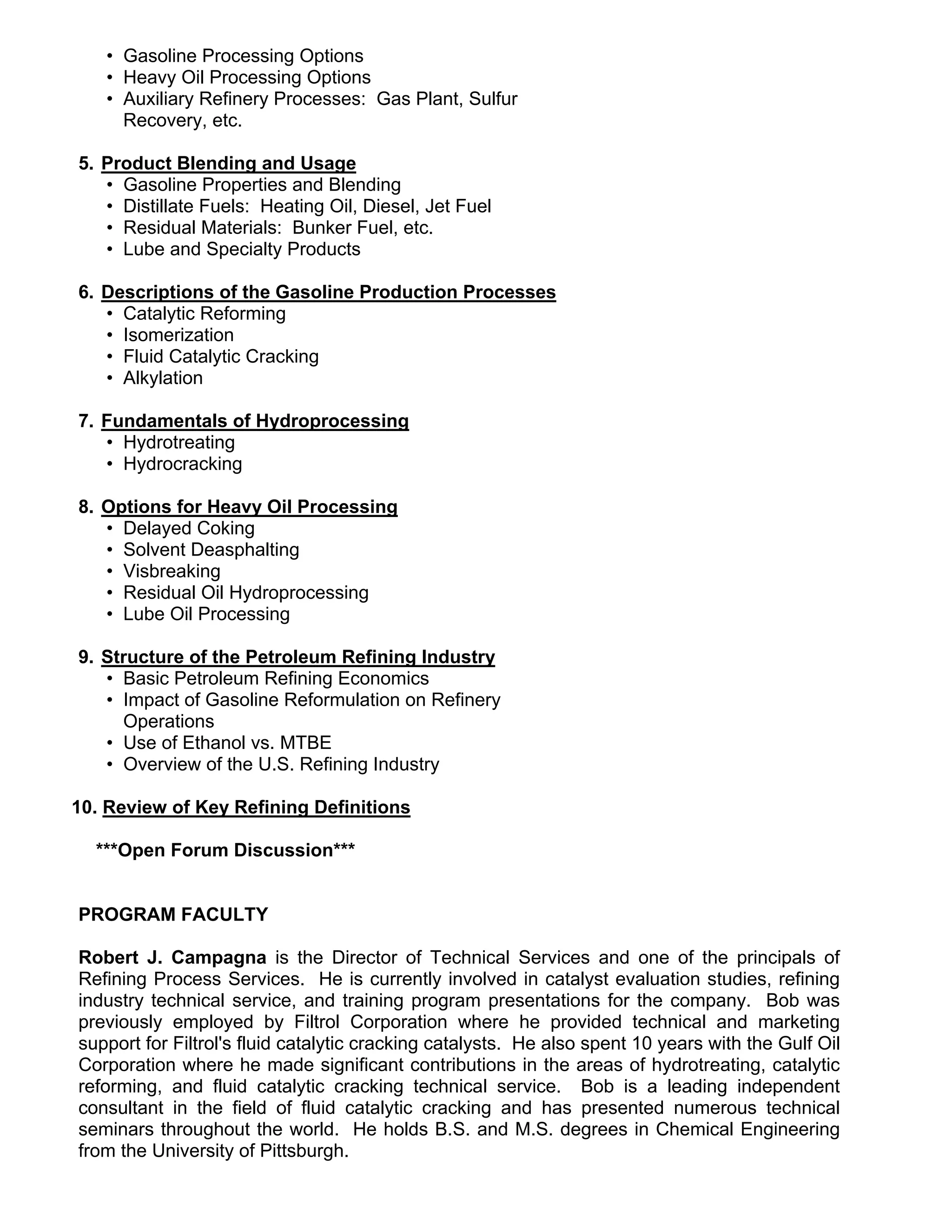 Basic refining for non technical personel | PDF
