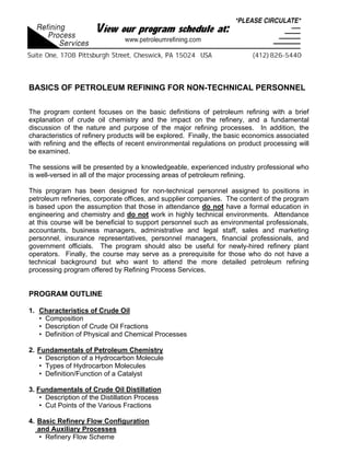 Basic refining for non technical personel | PDF