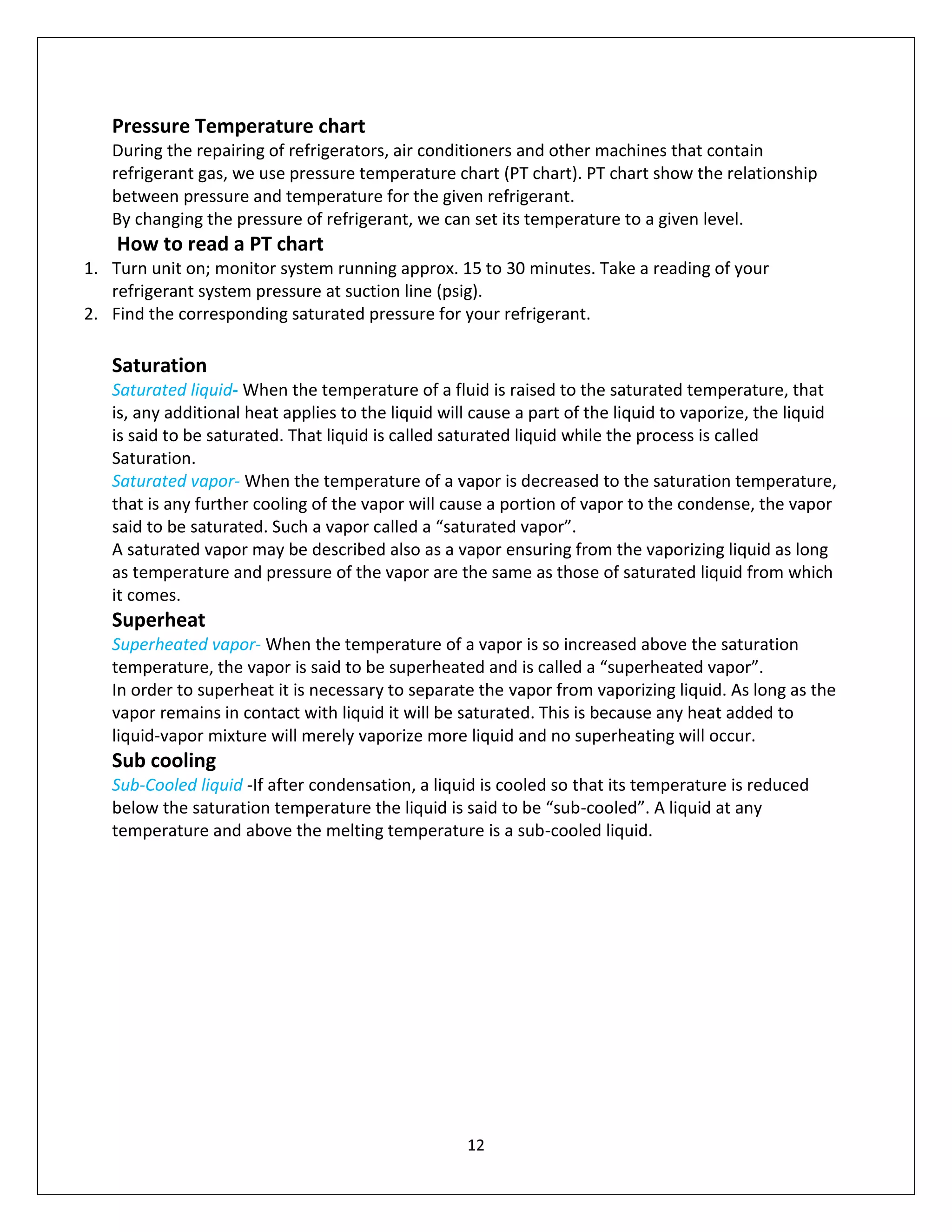 Basic refrigeration system & practice theory book | PDF