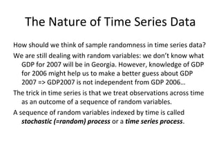 Basic regression with time series data | PPT