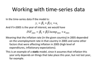 Basic regression with time series data | PPT