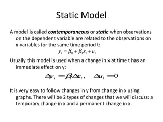 Basic regression with time series data | PPT