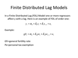 Basic regression with time series data | PPT